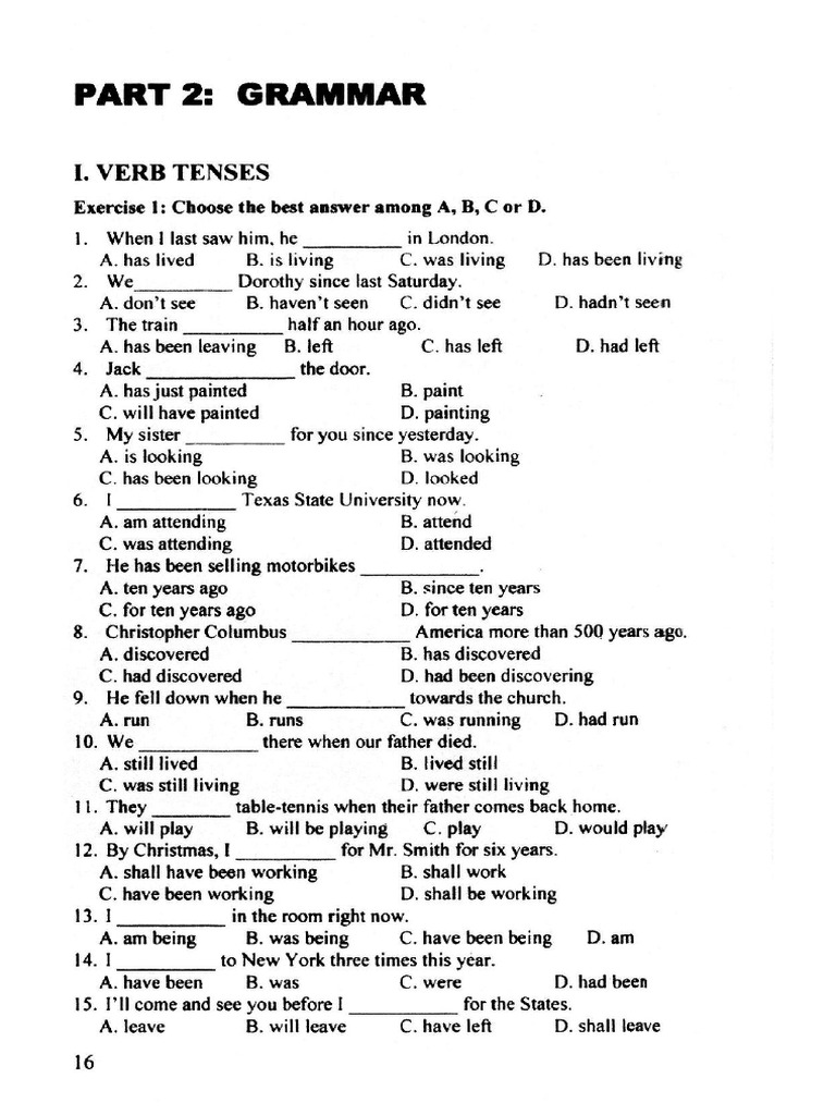 Tenses 2 | PDF