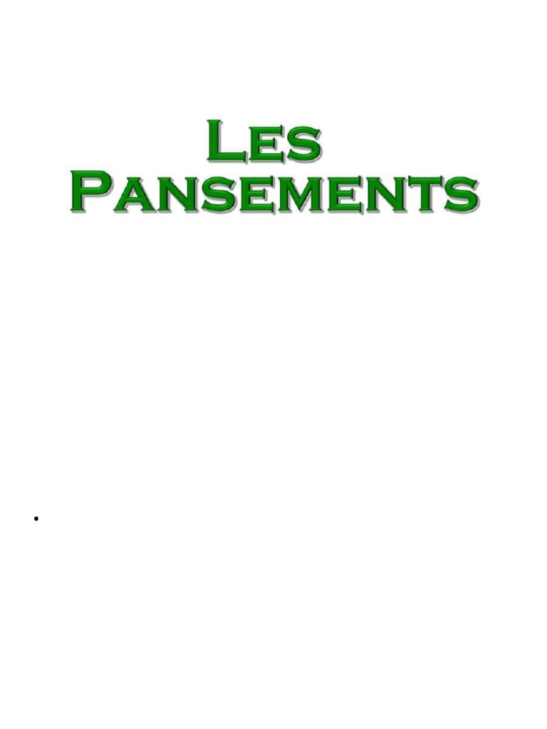 Pansement Physio | PDF | Chemical Substances