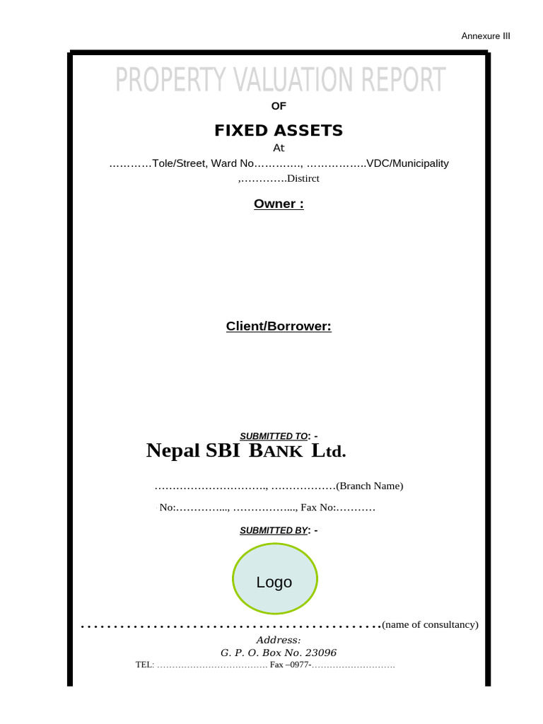 Annexure-III - Revised Valuation Report-Format | PDF | Real Estate ...