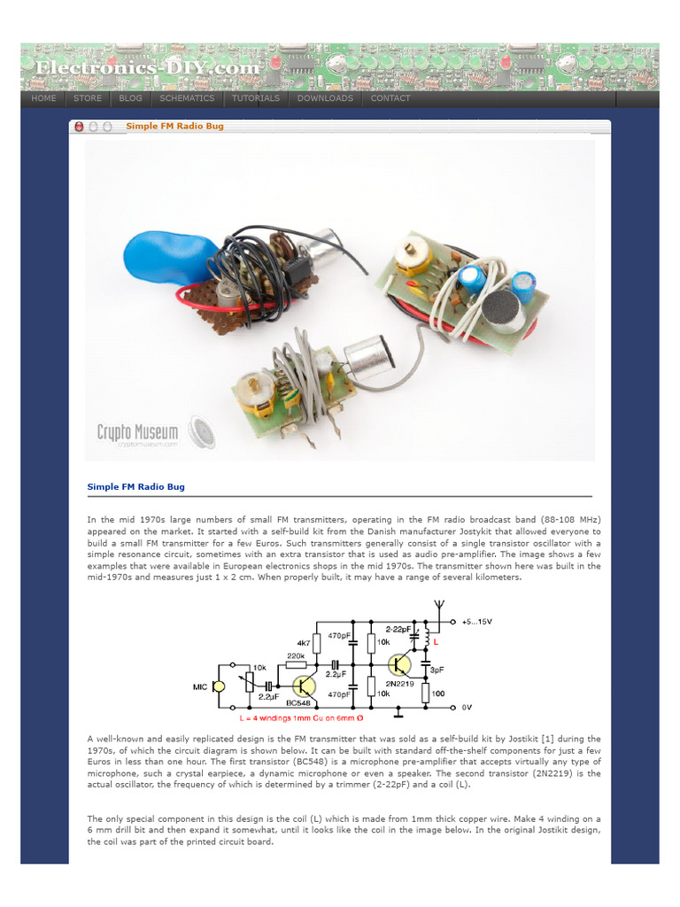 Simple FM Radio Bug | PDF