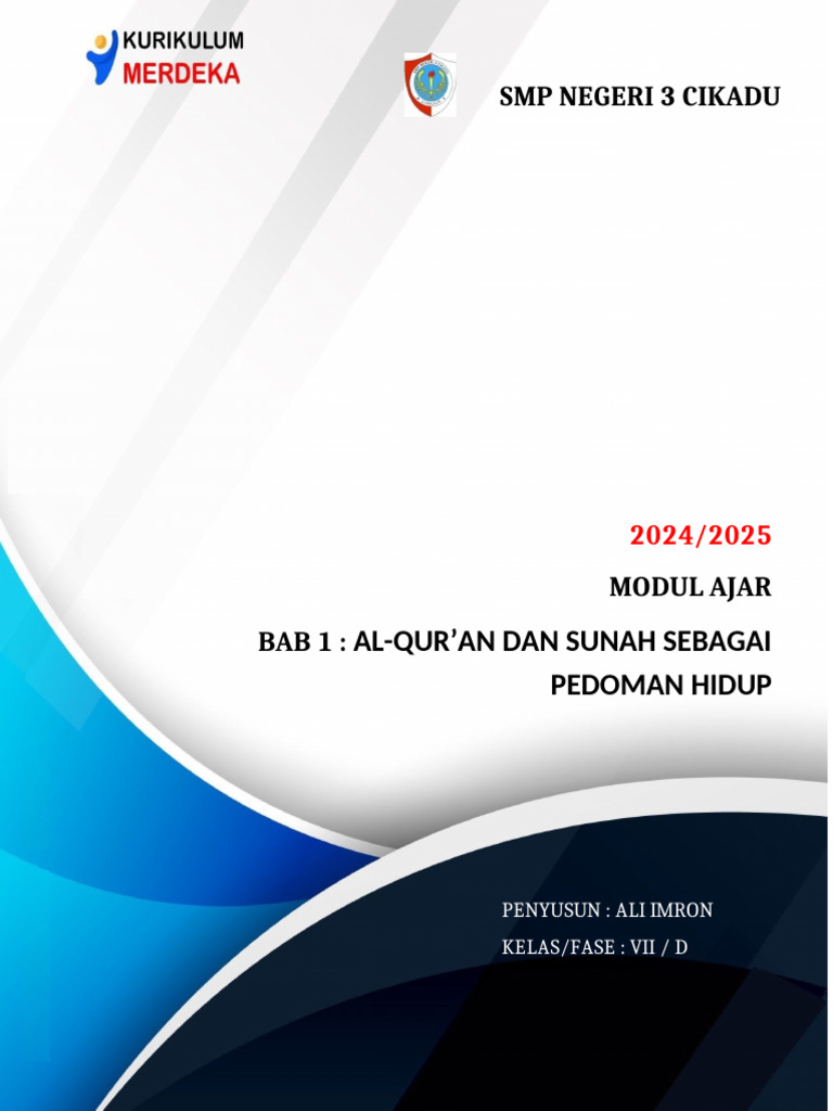 Cover Modul Ajar SMP 3 | PDF