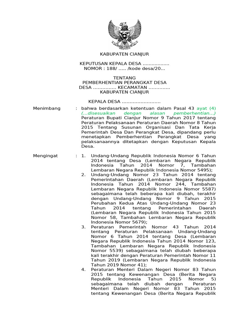 SK Pemberhentian SOTK | PDF