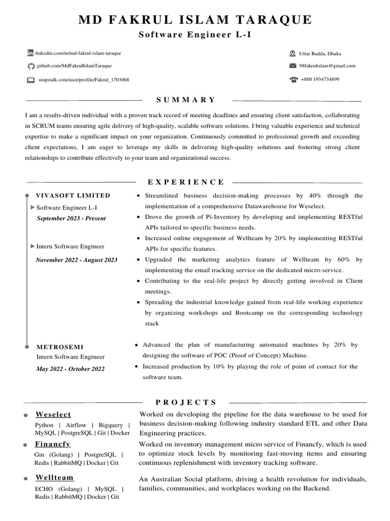 CV MD Fakrul Islam Bangladesh | PDF | Computer Science | Computers
