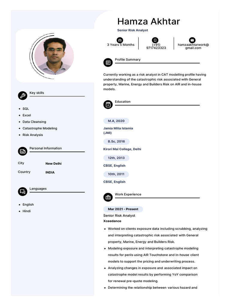 Hamza Akhtar - Resume - Hamza | PDF | Risk | Art
