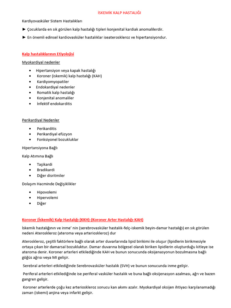 İskemi̇k Kalp Hast | PDF