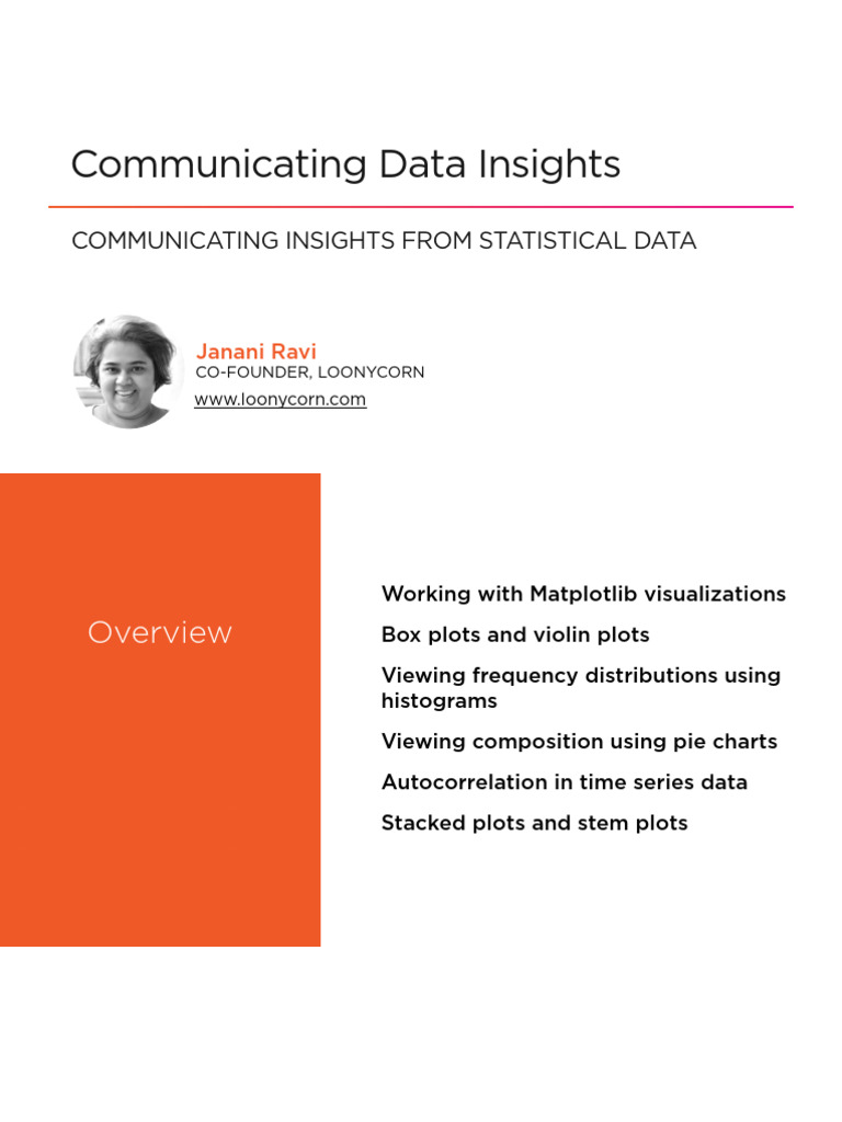 Communicating Insights From Statistical Data Slides | PDF