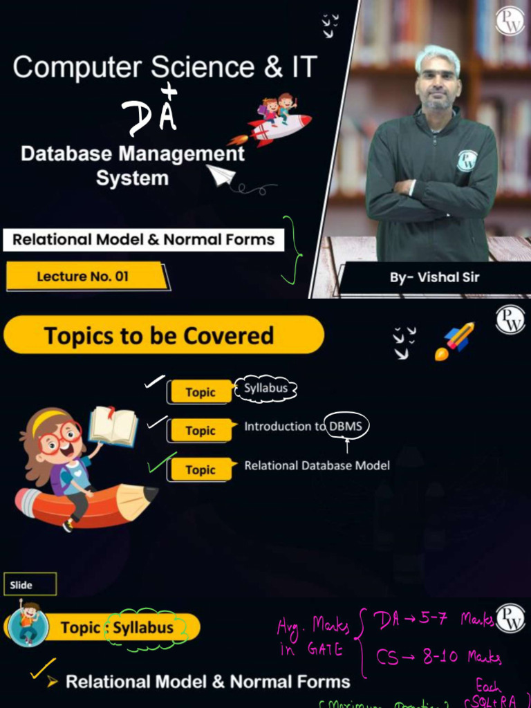 Relational model and Normal forms 01 _ Class Notes | PDF