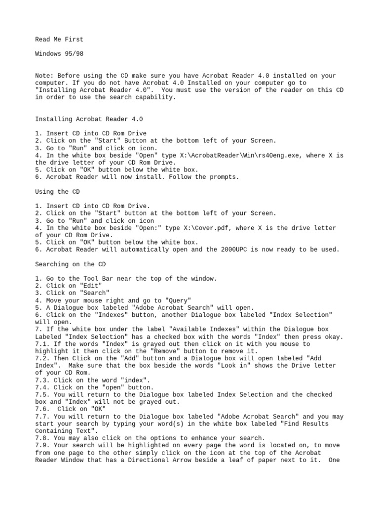Read Me First | PDF
