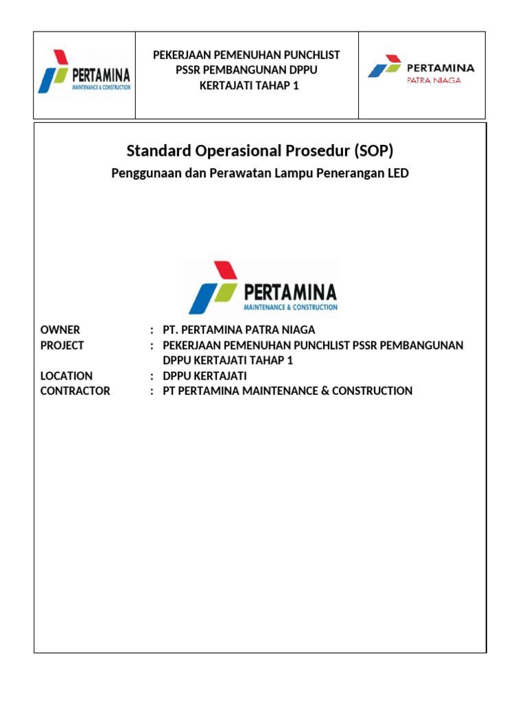 SOP (Lampu LED) | PDF