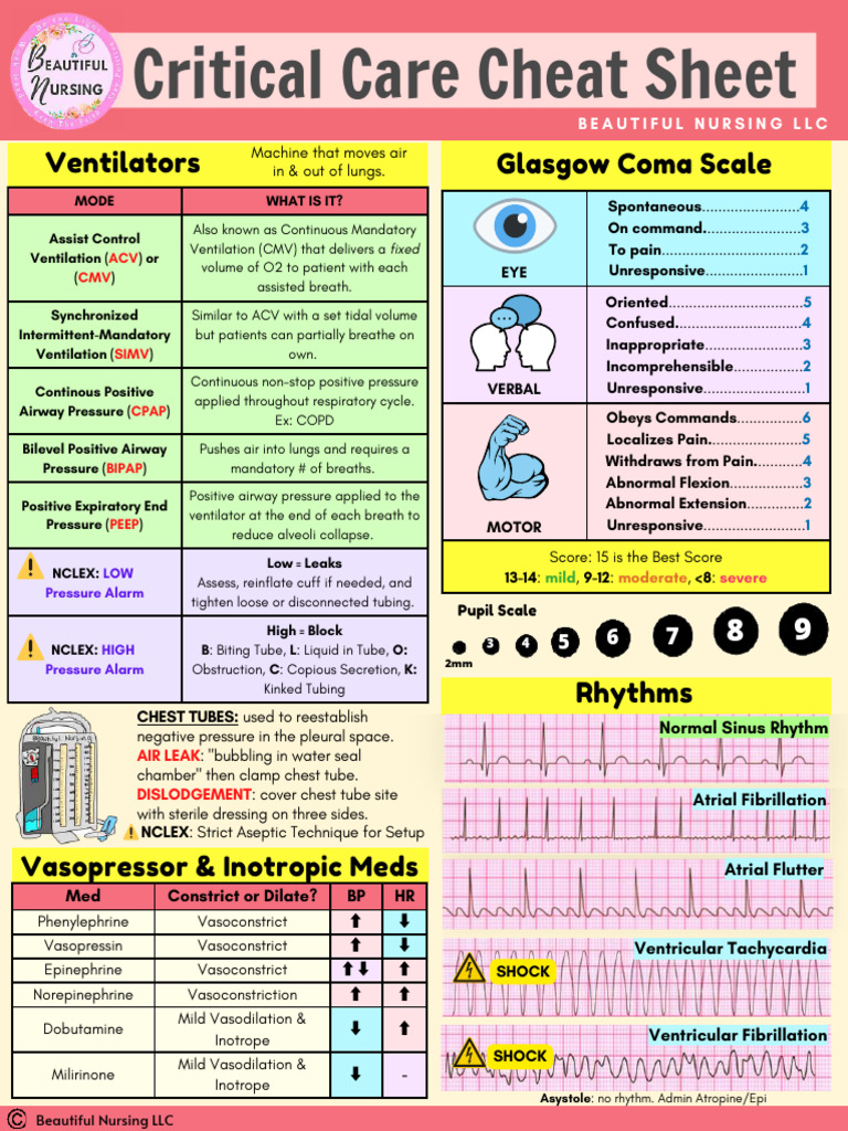 BN Critical Care Cheat SH | PDF