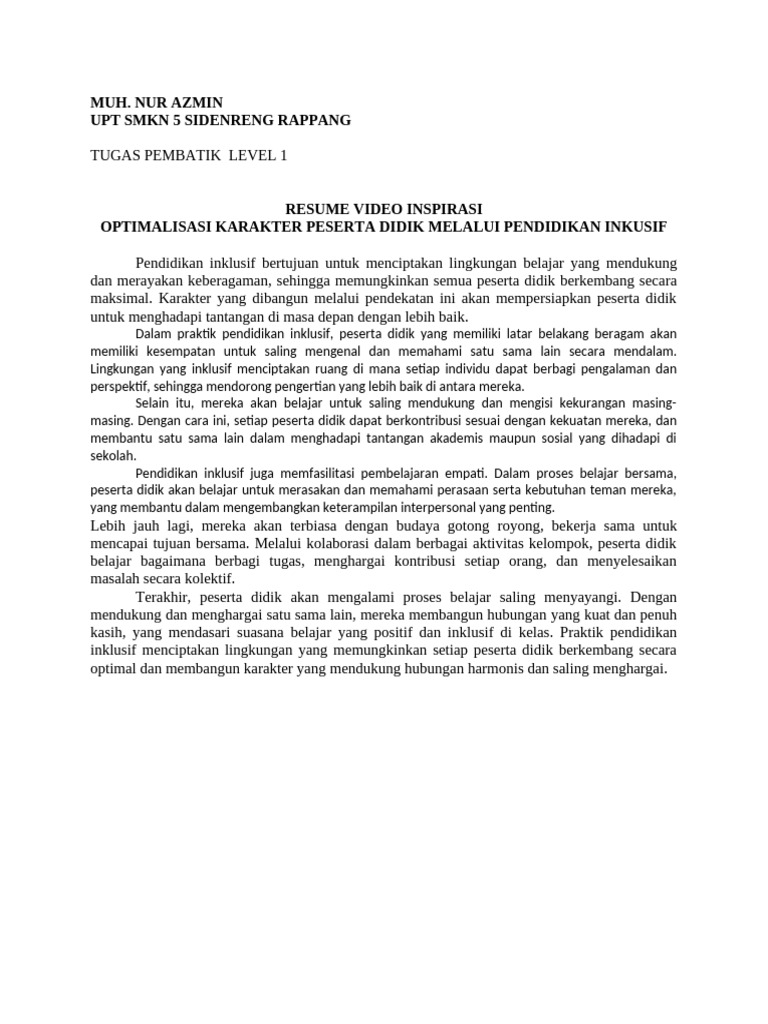 Resume Pembatik Level 1 | PDF