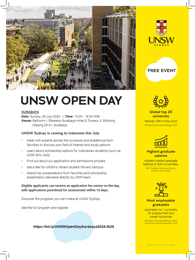 Flyer UNSW Open Day | PDF