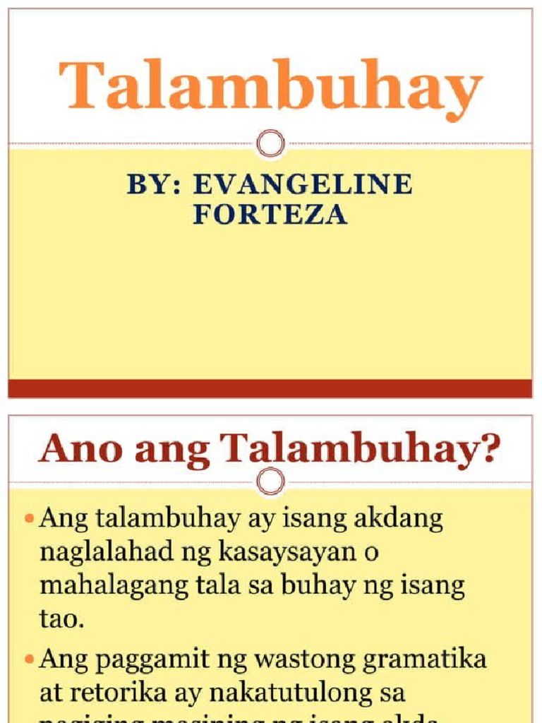 TALAMBUHAY | PDF