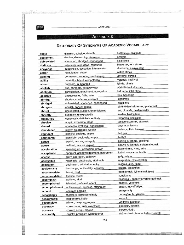 Academic Vocab | PDF