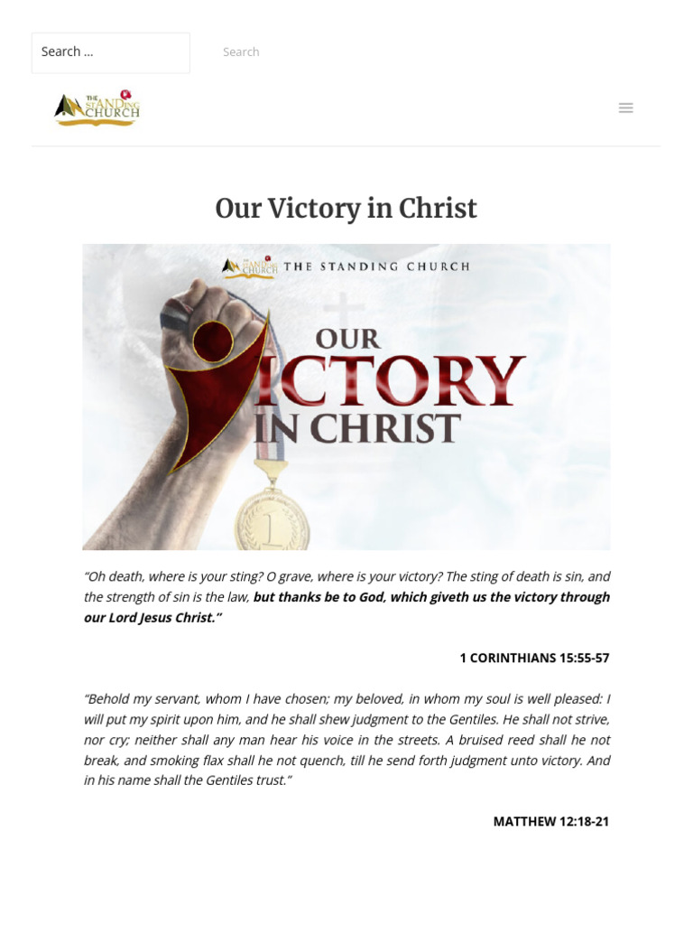 Our Victory in Christ - The Standing Church | PDF