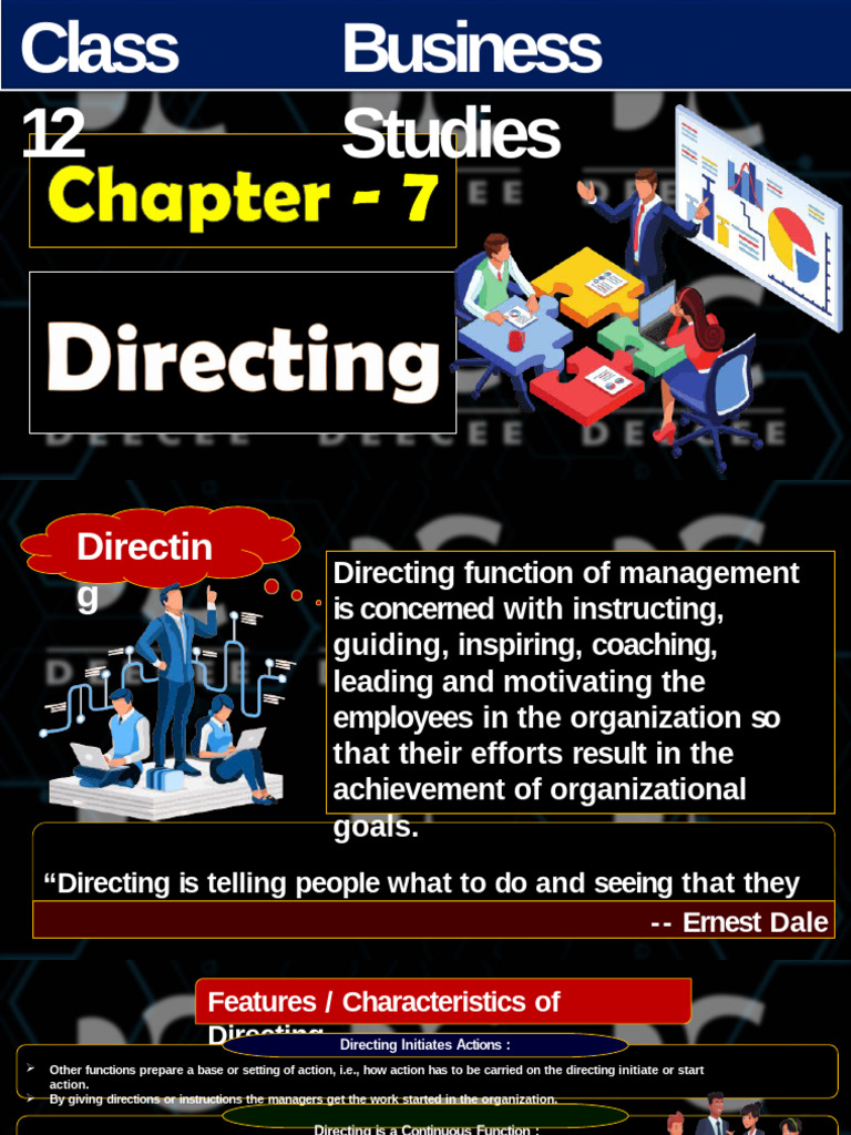 OF BST CHAPTER 7 (Directing) | PDF | Incentive | Motivation