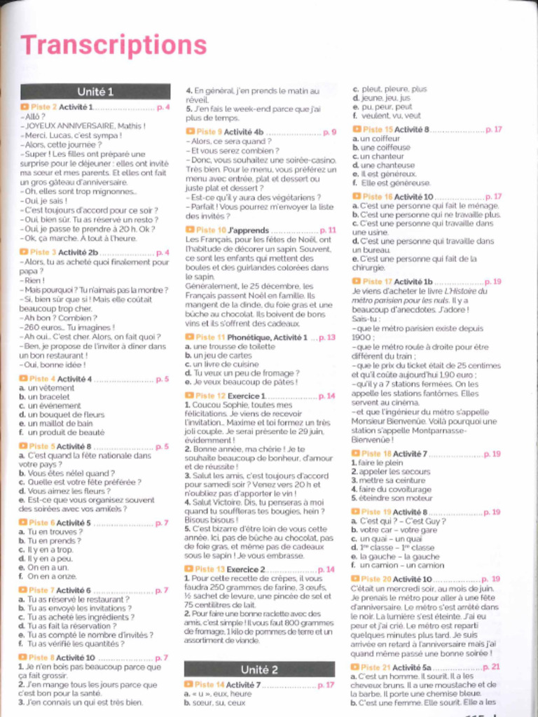 Transcriptions Delf A2 | PDF