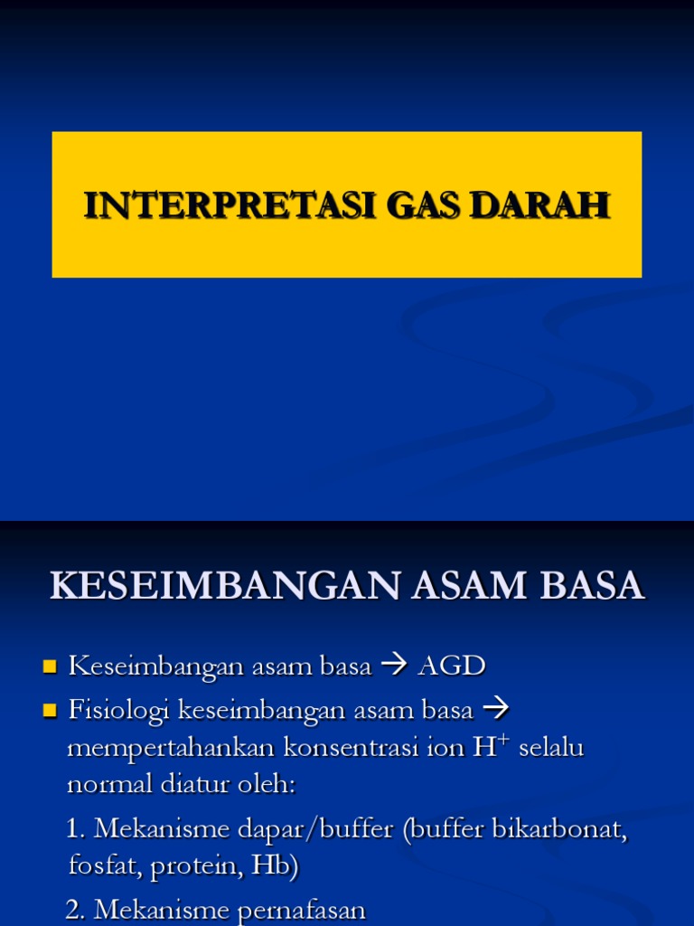 Interpretasi Gas Darah | PDF
