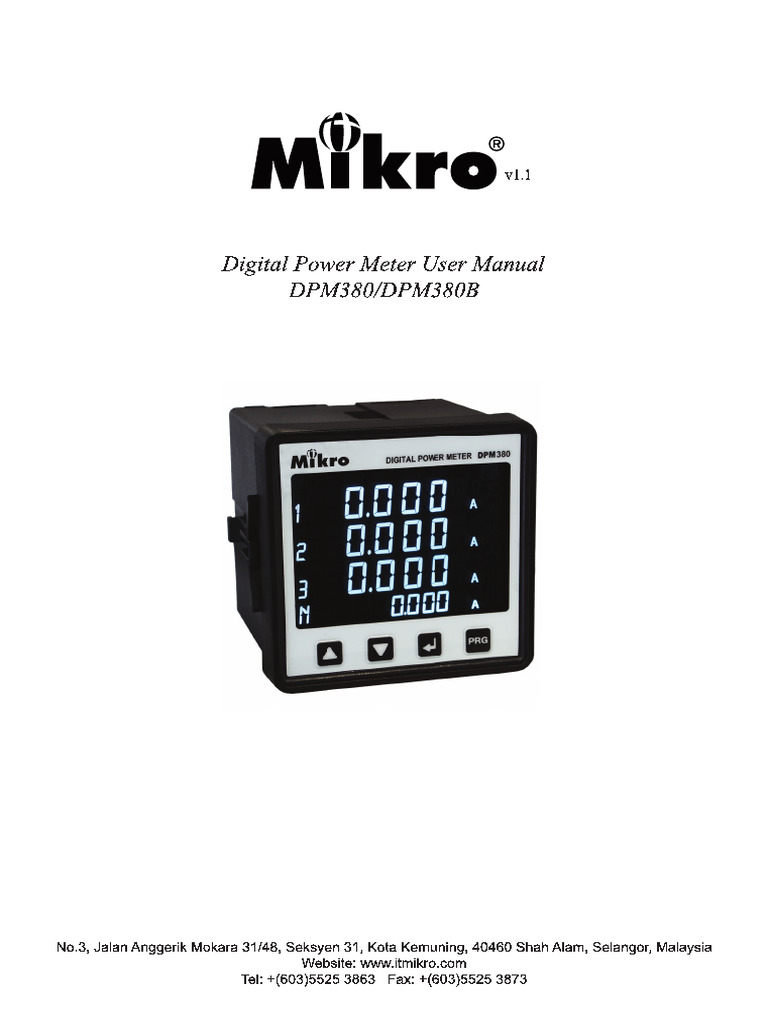 DPM380 380B User Manual v1.1 | PDF