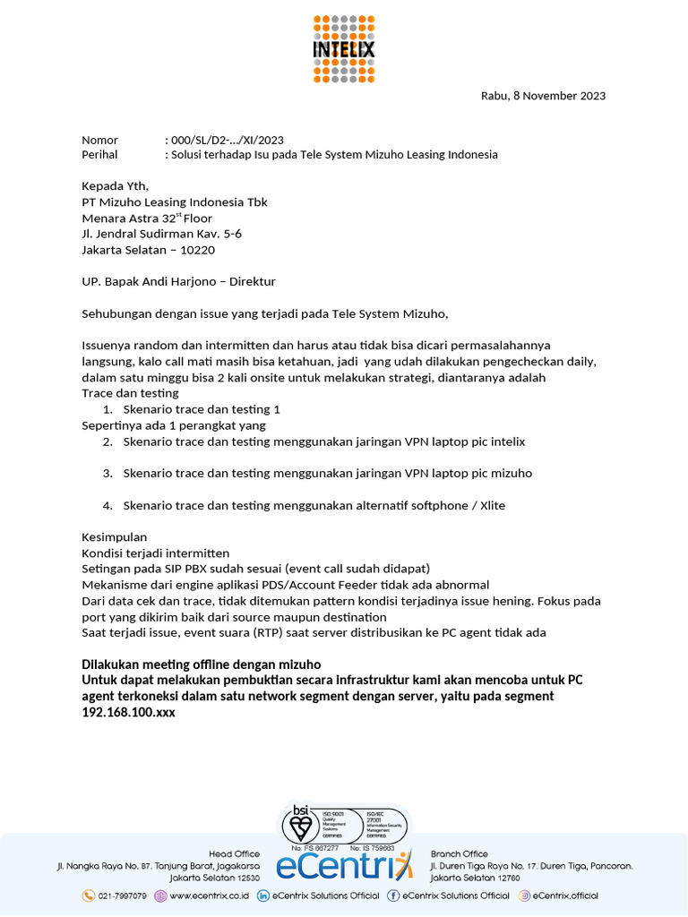 Mizuho Issue Balesan Email | PDF