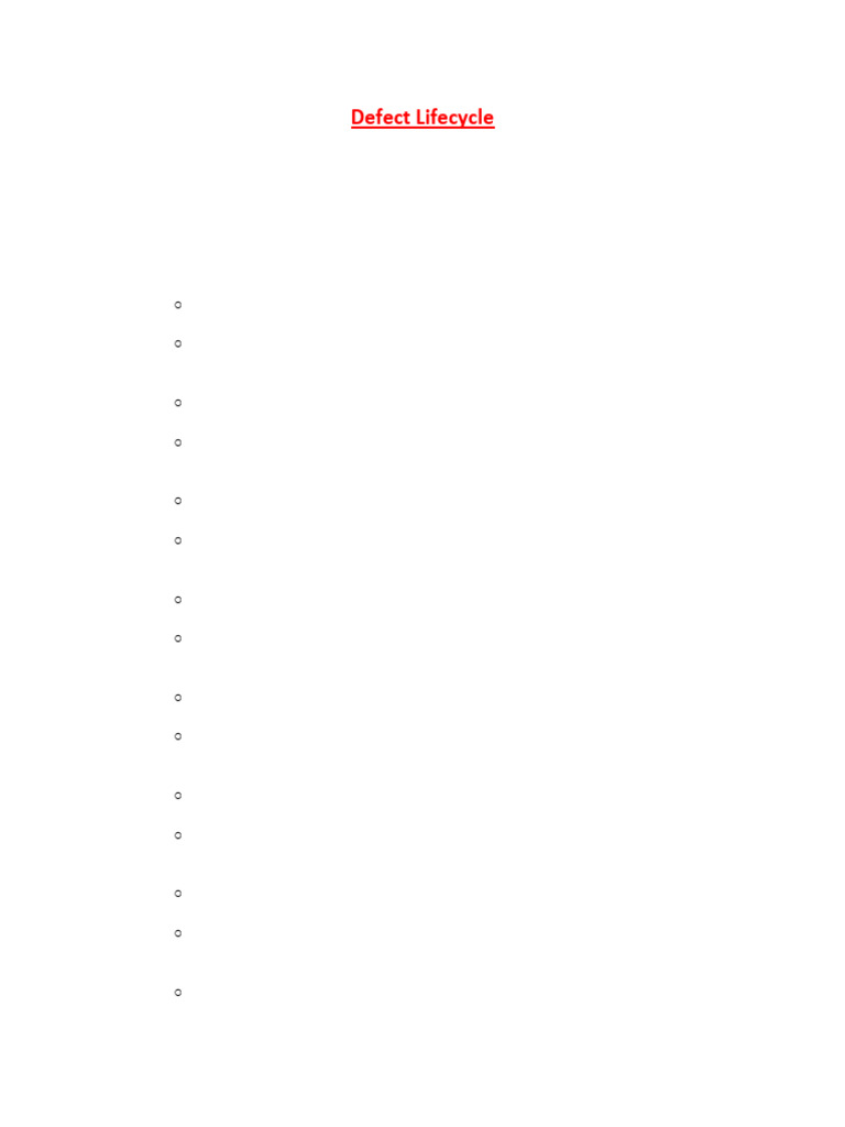 Defect Lifecycle Pdf