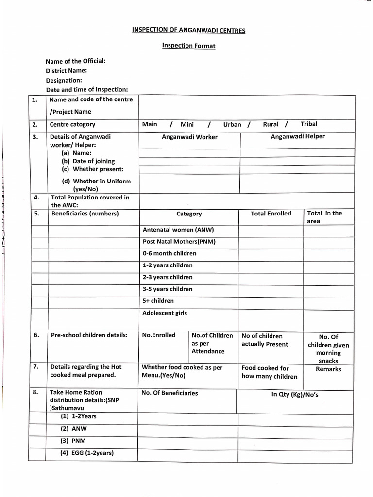 Inspection Format | PDF