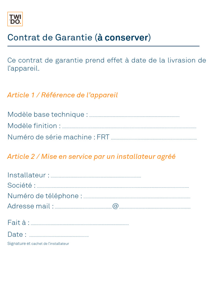 Contrat de Garantie | PDF