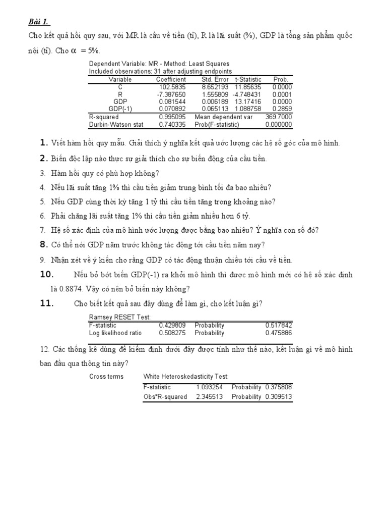 Cac Dang Bai Tap KTL | PDF