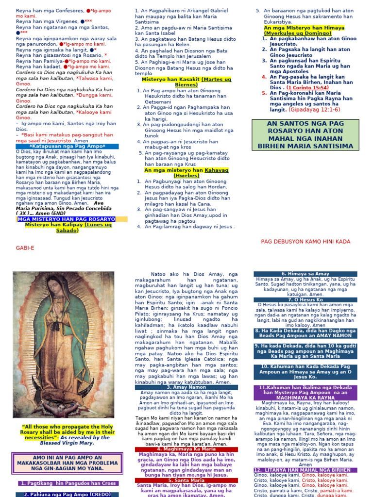 BROCHURE The-Most-Holy-Rosary-Booklet - WARAY 2023 | PDF