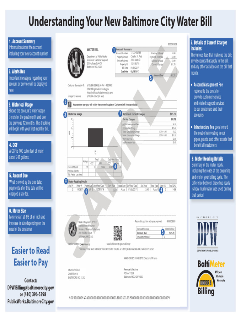 New Water Bill Sample | PDF