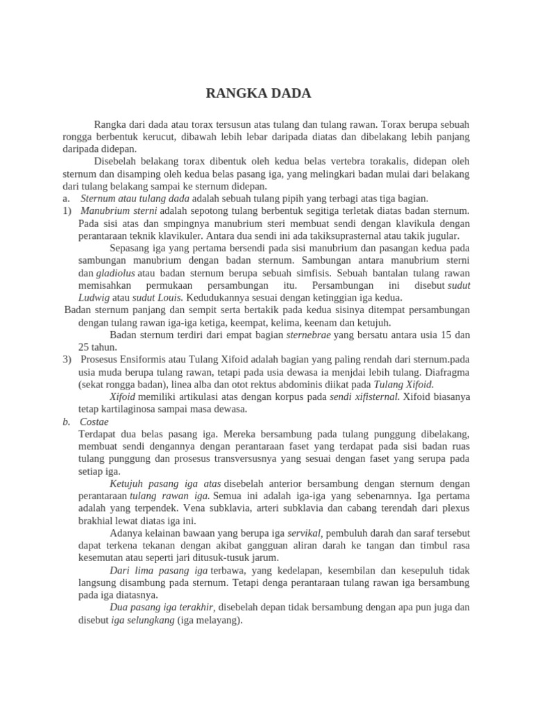 Rangka Dada | PDF