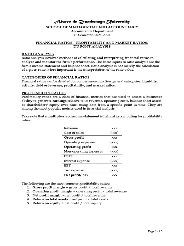Financial Ratios Part II | PDF