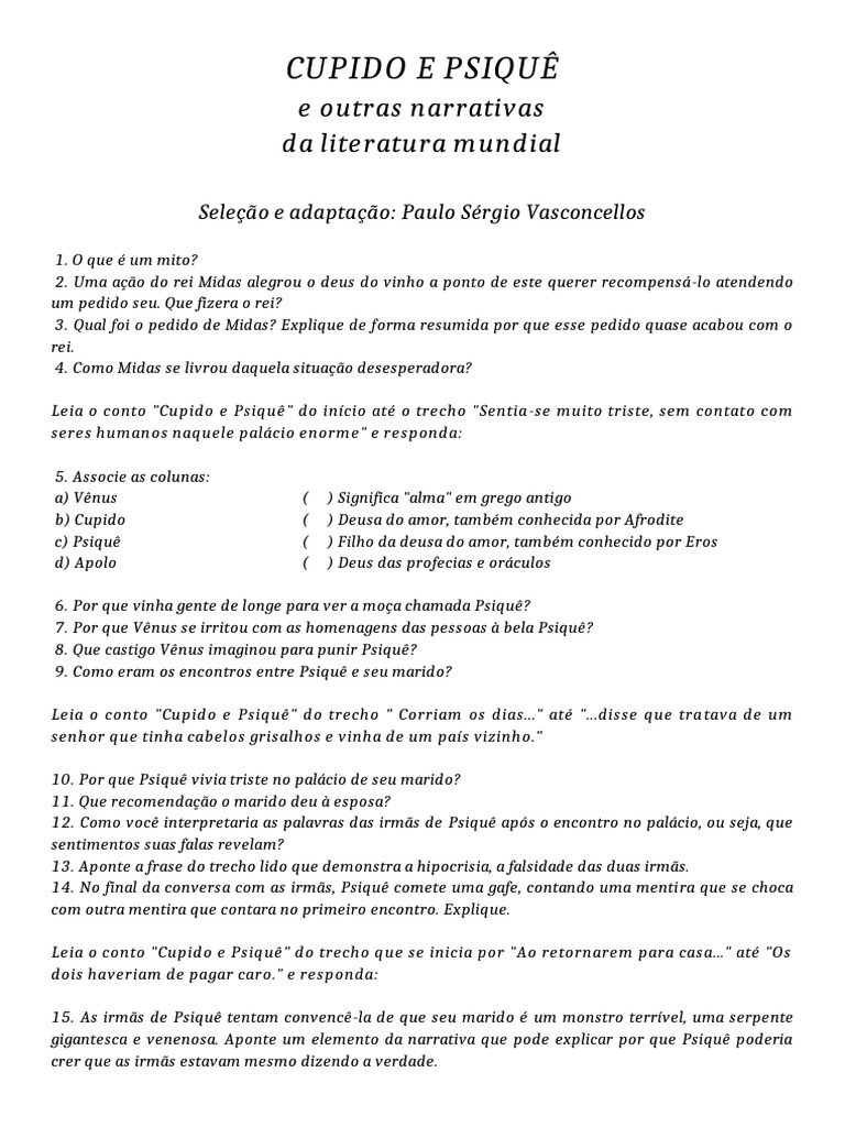 Cupido e Psiquê.... Midas | PDF