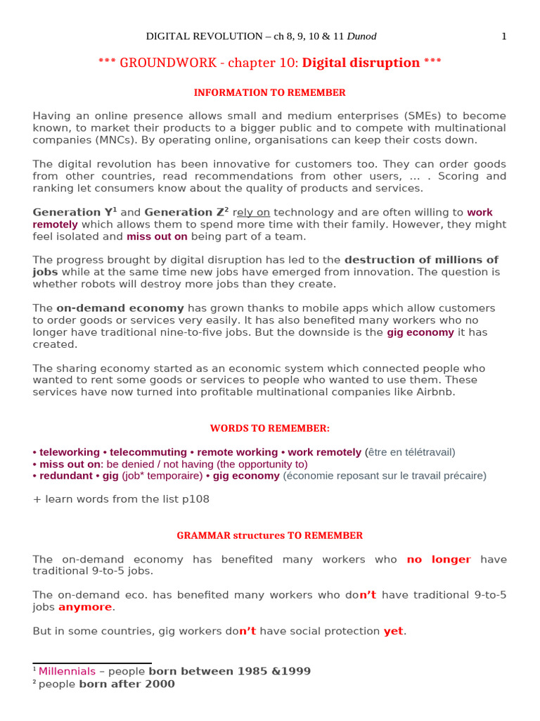 Ch10 - Info & Words To Remember | PDF