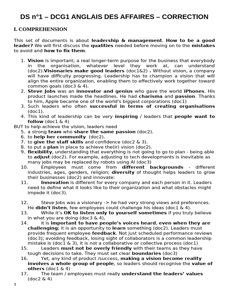 DS1 Correction | PDF