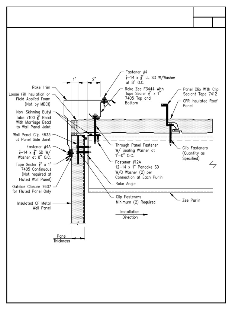 CFR Insulated Roof Panel - Standard Rake | PDF