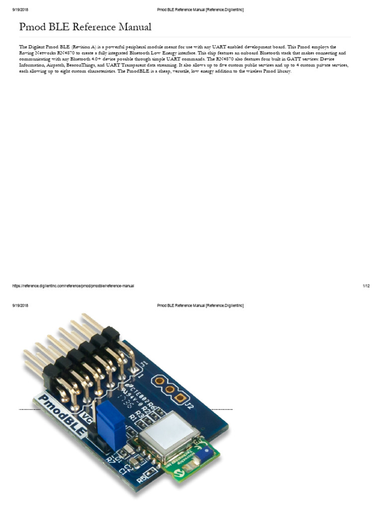 Pmod BLE Reference Manual | PDF
