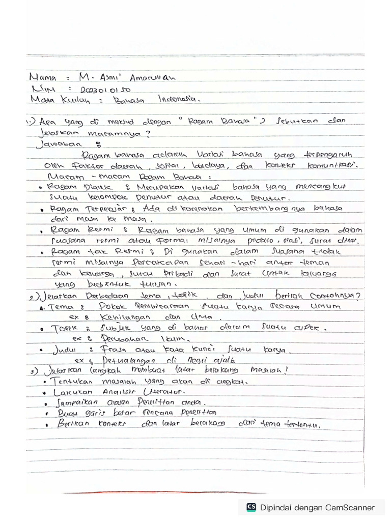 M.Asmi' Amarullah (2023010150) | PDF