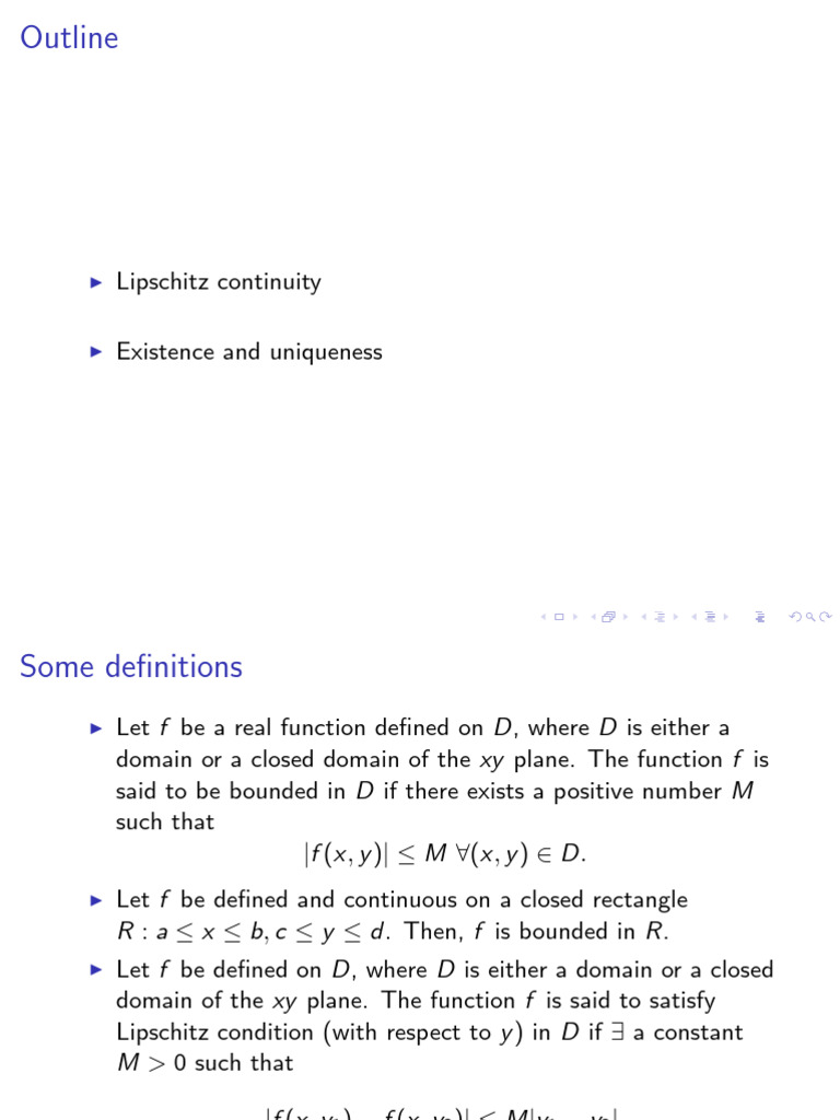 Lipschitz Continuity | PDF