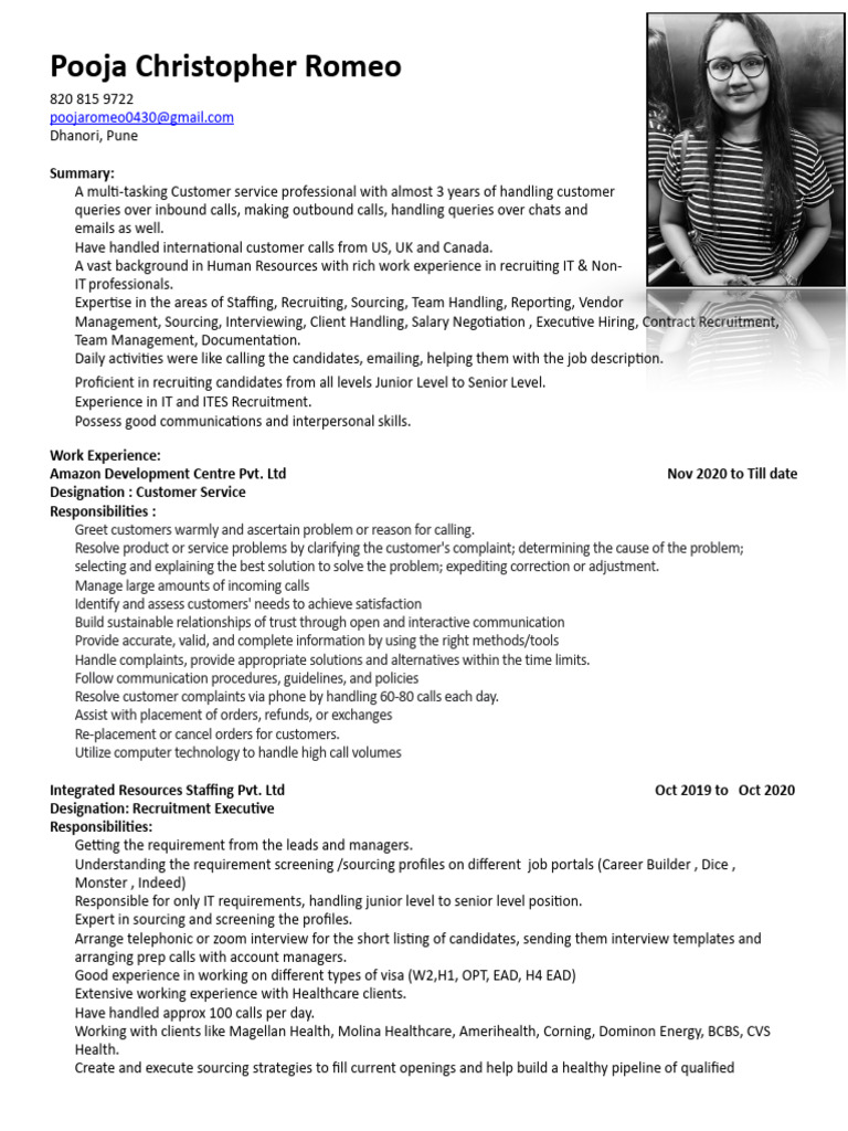 Pooja Christopher Romeo 2023 | PDF