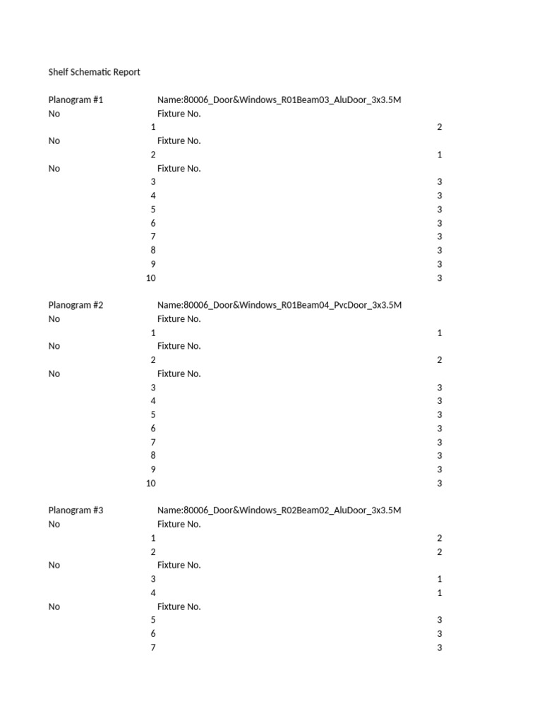 Shelf Shcematic | PDF