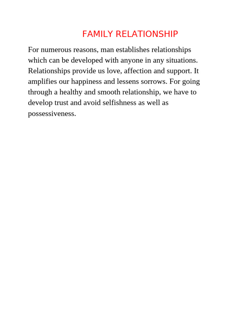 Family Relationship | PDF