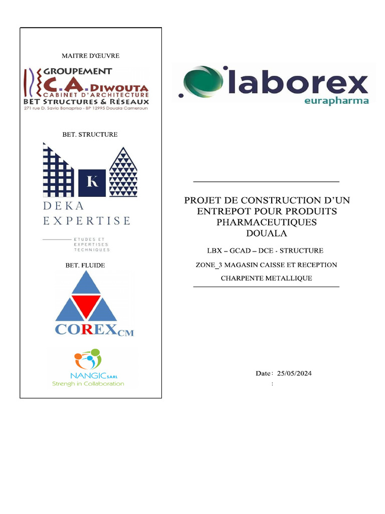 Plans D'execution Zone - 3 Charpente Metallique Magasin Caisse Et ...