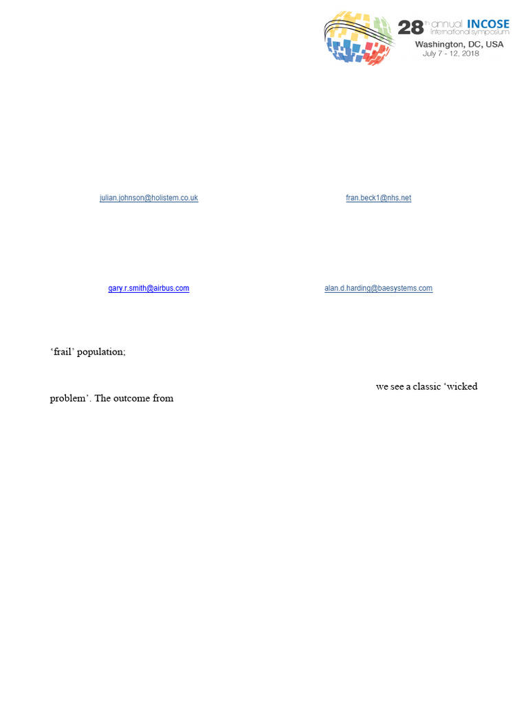 Healthcare Systemigram - Is2018 Paper v9.2 Ca | PDF