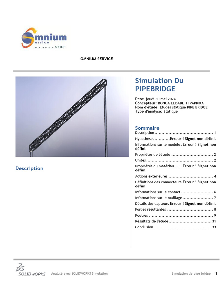 Simulation Statique de Pipe Bridge | PDF | Metrology