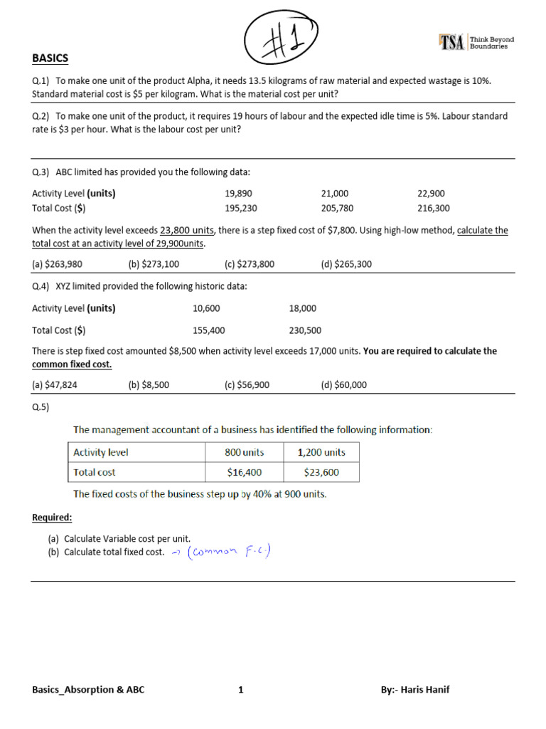 1) Basics - Absorption - ABC | PDF