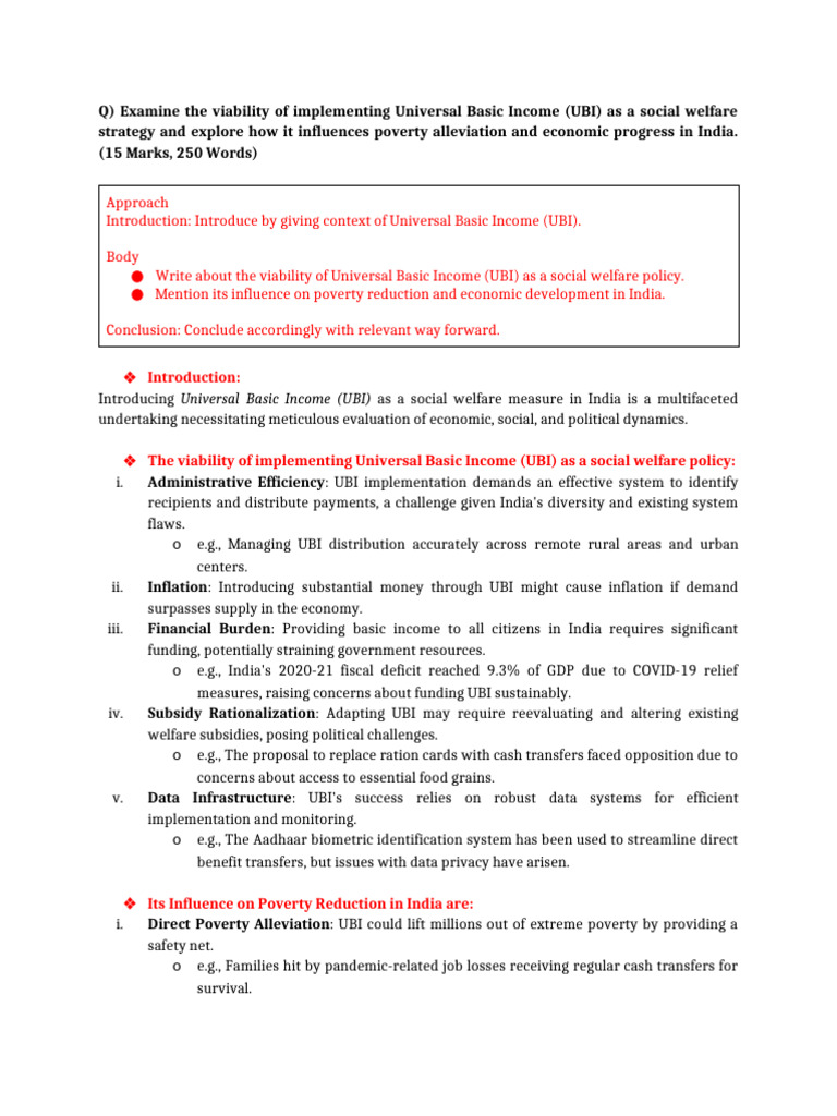Universal Basic Income | PDF