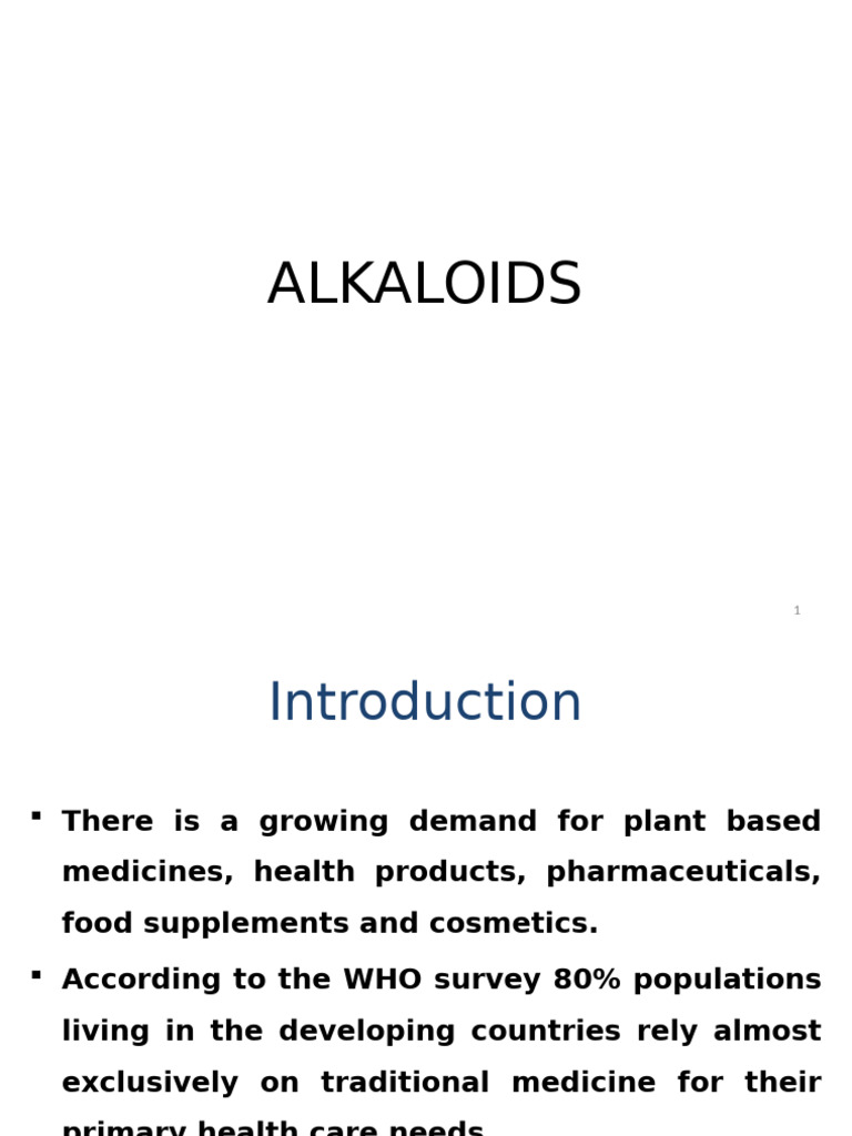 Chapter 3.7 Alkaloids | PDF