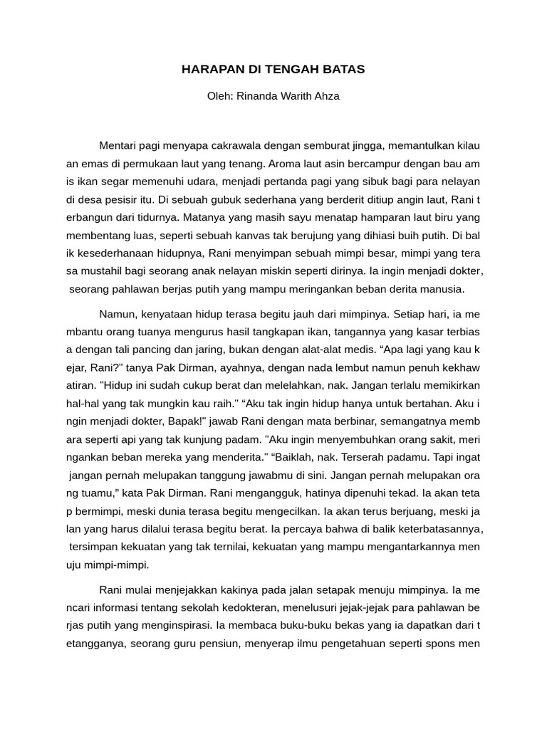 Harapan Di Tengah Batas | PDF