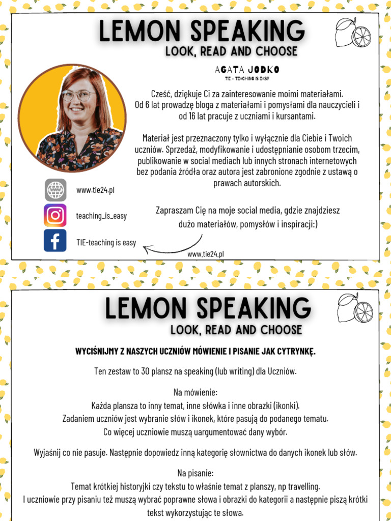 Lemon Speaking Jtpmy4 | PDF